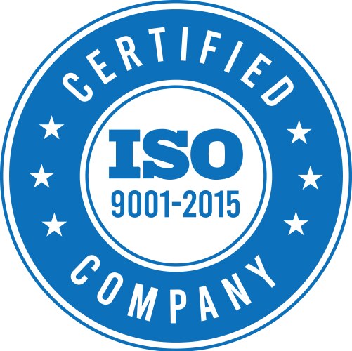 Iso certification logo Royalty Free Vector Image