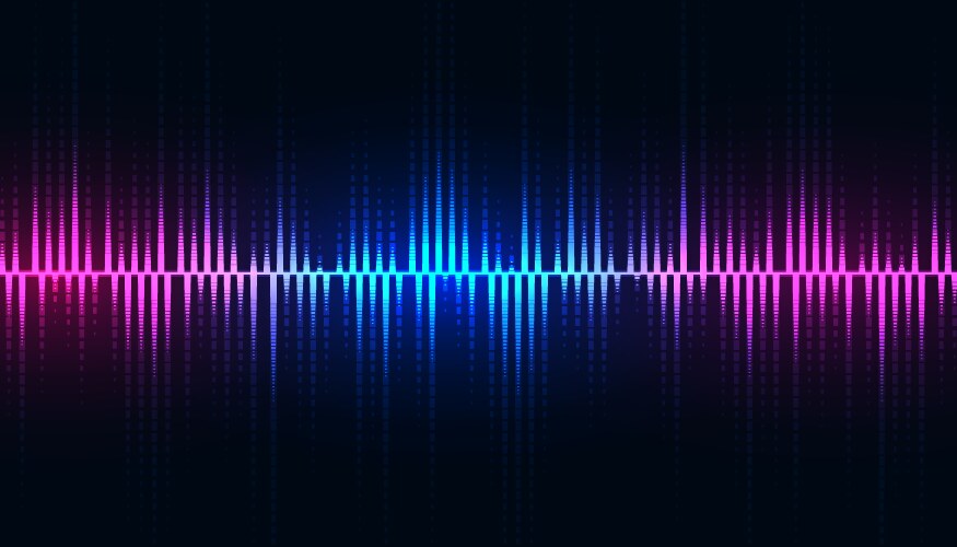 Wavy style audio tune equalizer background Vector Image
