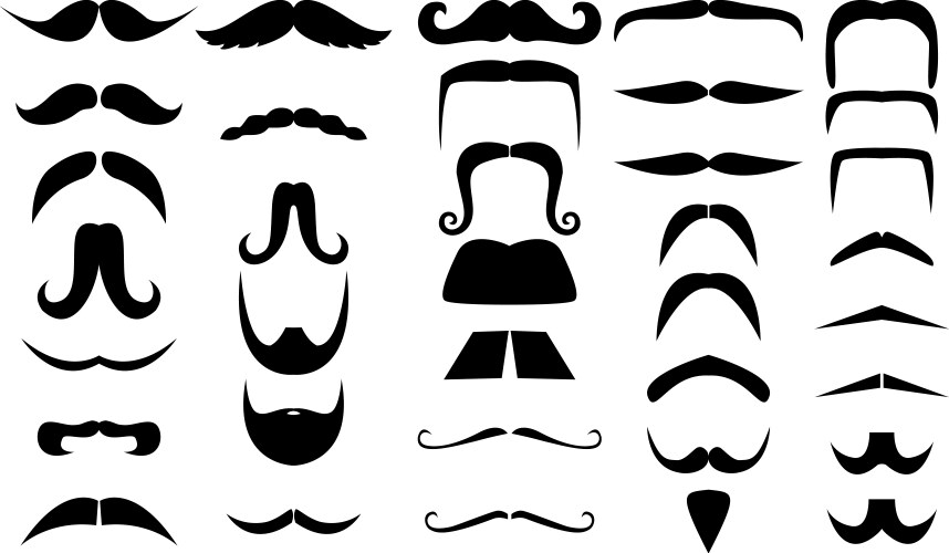 Mustaches Royalty Free Vector Image - VectorStock