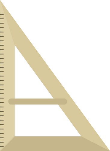 Triangle ruler icon Royalty Free Vector Image - VectorStock