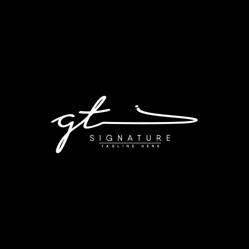 Handwritten signature logo for initial letter mp Vector Image