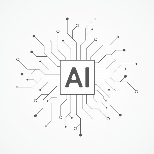Artificial intelligence icon sign logo Royalty Free Vector