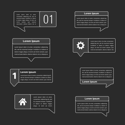 Chat text box empty messages template Royalty Free Vector