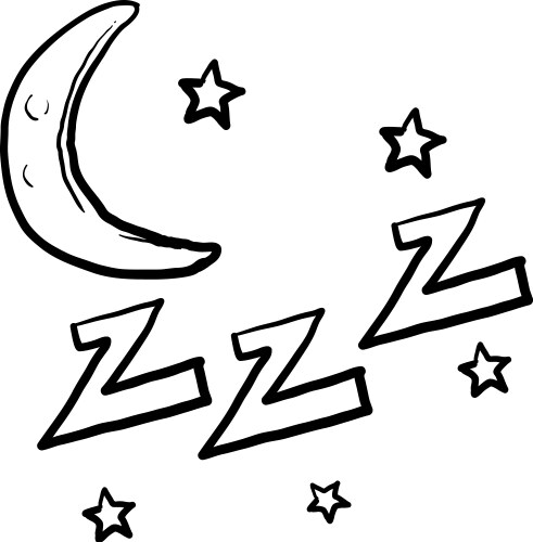 Hand drawn zzz symbol for doodle sleep Royalty Free Vector