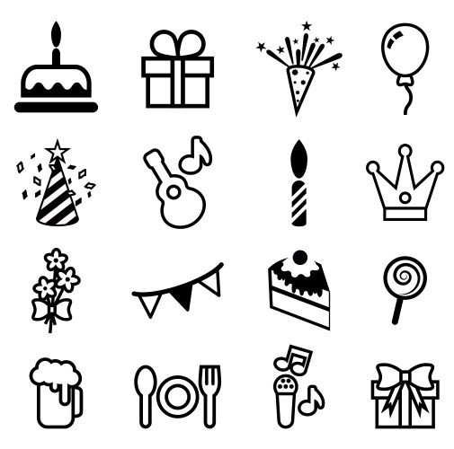 Happy Birthday Outline Vector Images (over 41,000)