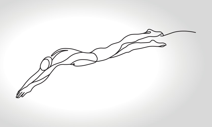 One single line drawing cute elegant fly dove Vector Image