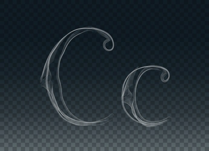 Smoke font letter o Royalty Free Vector Image - VectorStock