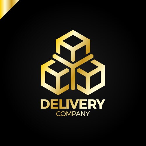 Shipping box logo Royalty Free Vector Image - VectorStock