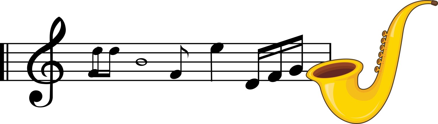 Saxophone instrument cartoon music graphic Vector Image