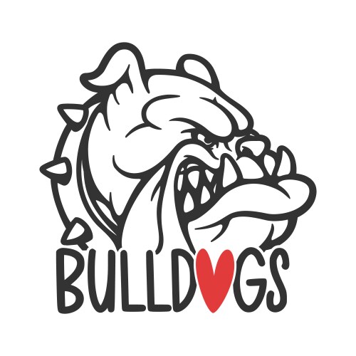 Bulldogs team spirit clip art mascot Royalty Free Vector