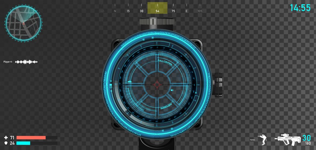 Futuristic targets sci-fi sniper scope optical Vector Image