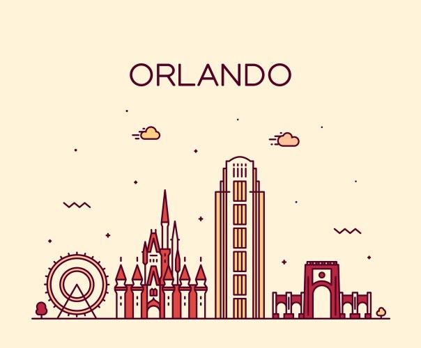Orlando Florida Skyline Vector Images (over 150)