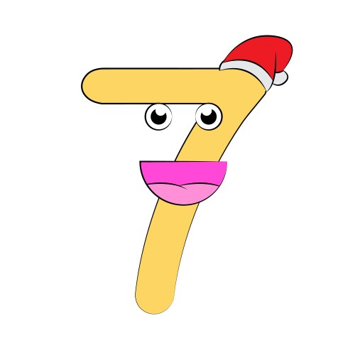 Number Seven Cartoon Vector Images (over 2,400)