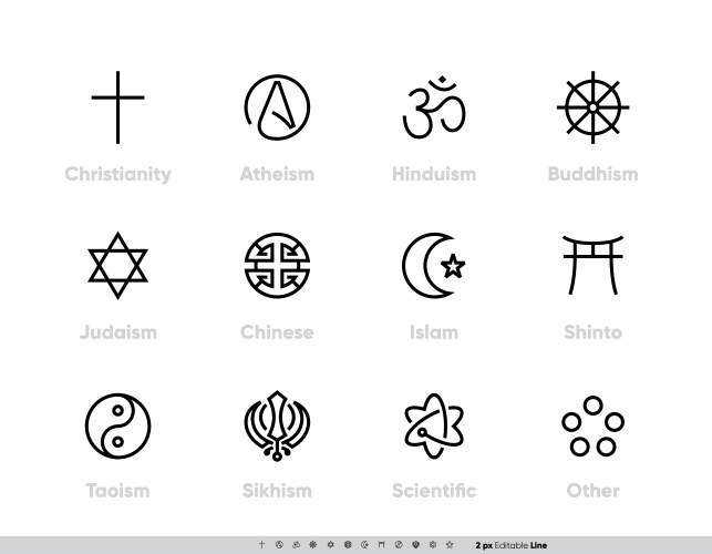 Religious symbols Royalty Free Vector Image - VectorStock