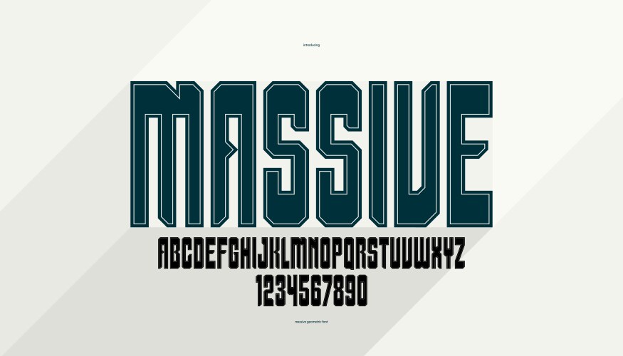 Bold and strong geometric font for logos Vector Image