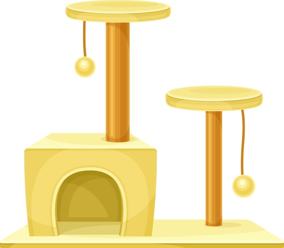 Domestic cat house cartoon Royalty Free Vector Image