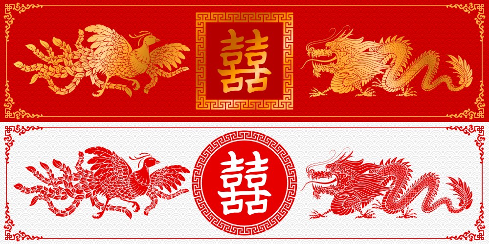 Chinese Dragon Phoenix Vector Images (over 400)