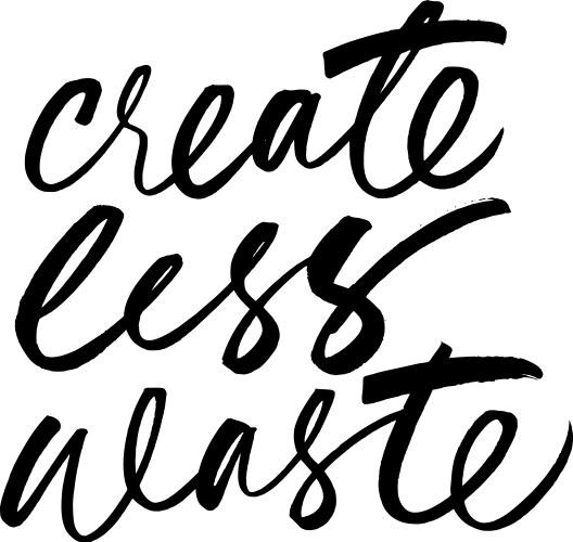 Zero waste handwritten lettering Royalty Free Vector Image