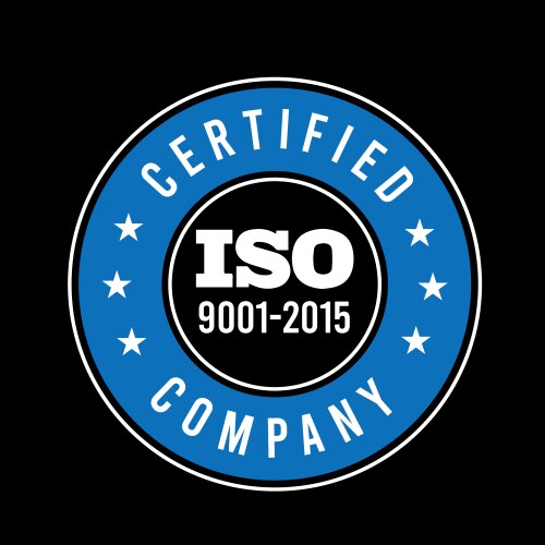 Iso certification logo Royalty Free Vector Image