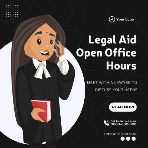 Banner design of judge Royalty Free Vector Image
