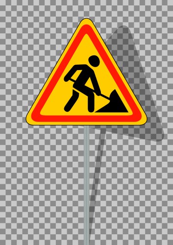 Road signs roadworks Royalty Free Vector Image