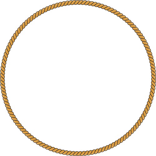 Square rope frame isolated on white background Vector Image