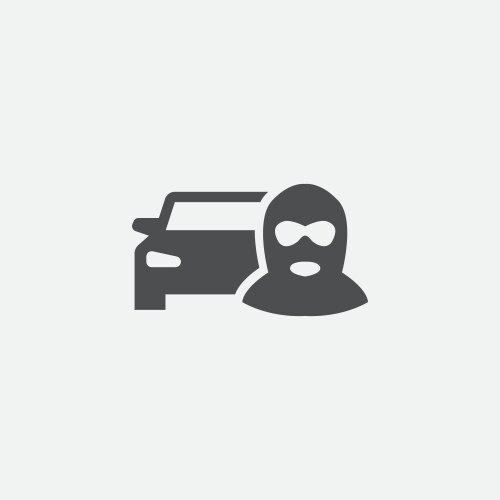 Car thief - cartoon people characters Royalty Free Vector