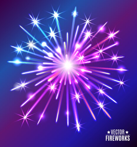 Fireworks sparkling background Royalty Free Vector Image