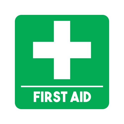 First Aid Signage Royalty Free Vector Image - VectorStock