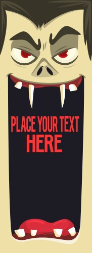 Funny cartoon vampire character design with big Vector Image