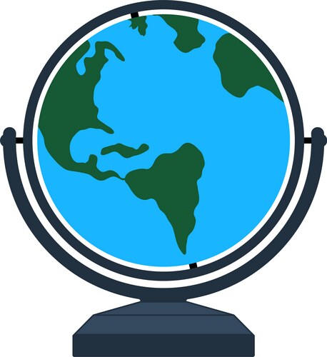 Global globe cartoon Royalty Free Vector Image