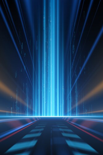 Red and blue light rays background Royalty Free Vector Image