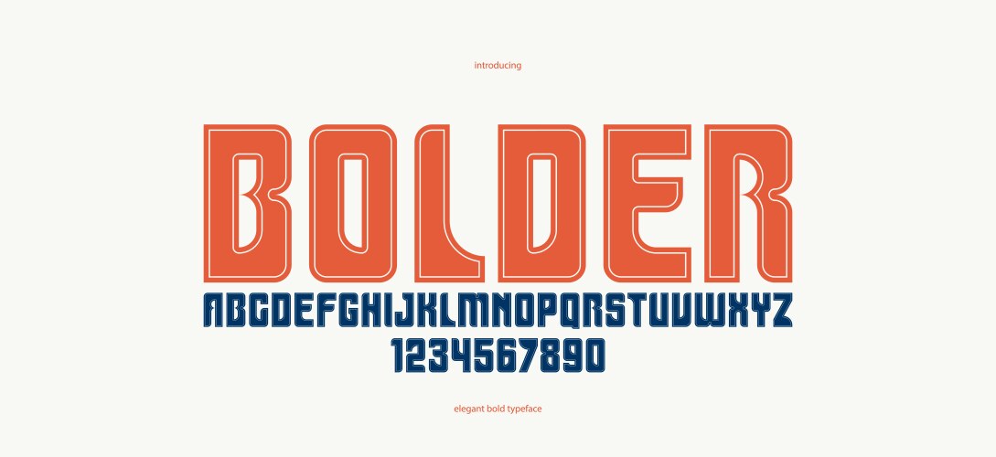 Bold simple sans serif display font for logos Vector Image