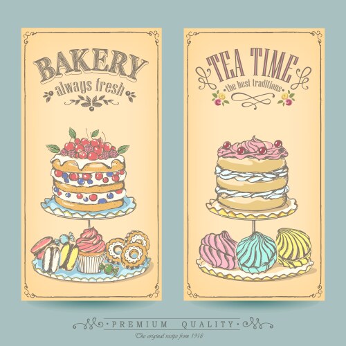 Birthday invitation card cake Royalty Free Vector Image