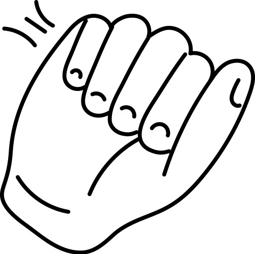 Clenched hand Royalty Free Vector Image - VectorStock