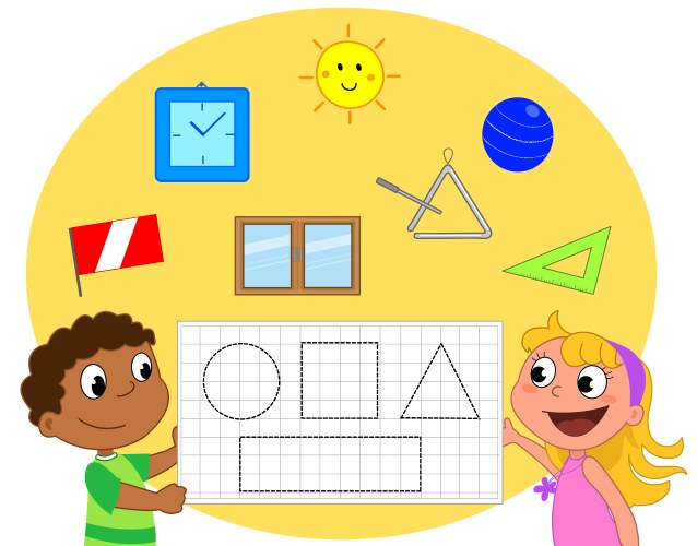 How many shapes educational game Royalty Free Vector Image