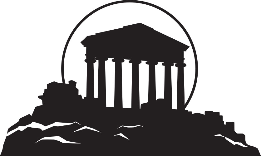 Greek architecture revived in timeless and iconic Vector Image