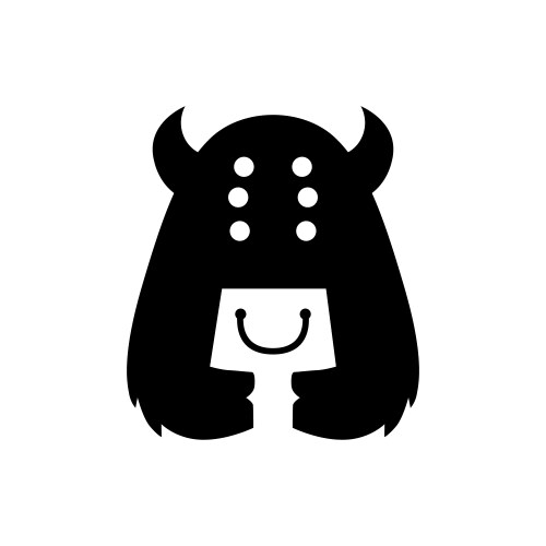 Monster shop logo Royalty Free Vector Image - VectorStock