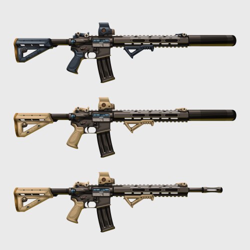Assault Rifles Vector Images (over 7,100)