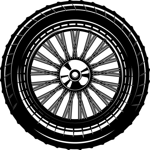 Alloy Wheel Silhouette Vector Images (over 1,000)