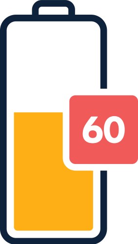 20 percent battery level Royalty Free Vector Image