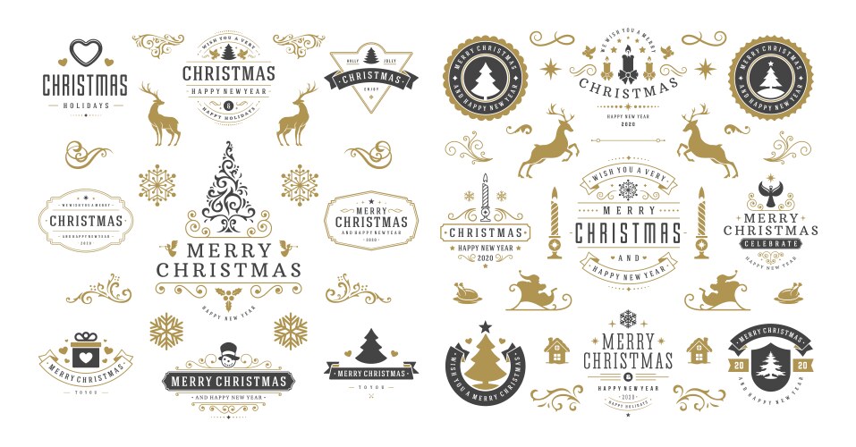 Christmas & New Year Stationary Set – Royalty-Free Vector | VectorStock