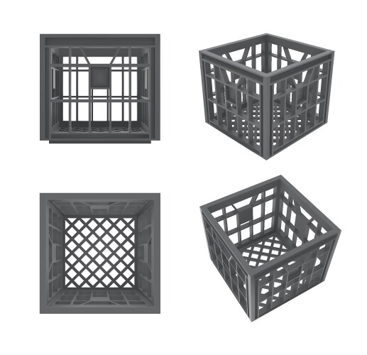 Green plastic crate Royalty Free Vector Image - VectorStock