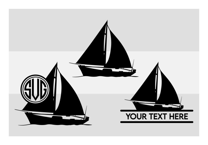 Sailing ship sail boat old vintage svg Royalty Free Vector