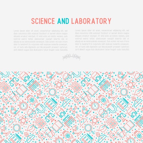 Science and laboratory concept in circle Vector Image