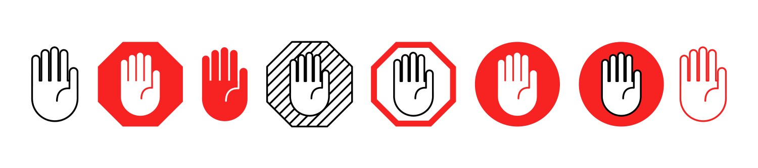 Stop sign shape drawing by continuos line thin Vector Image