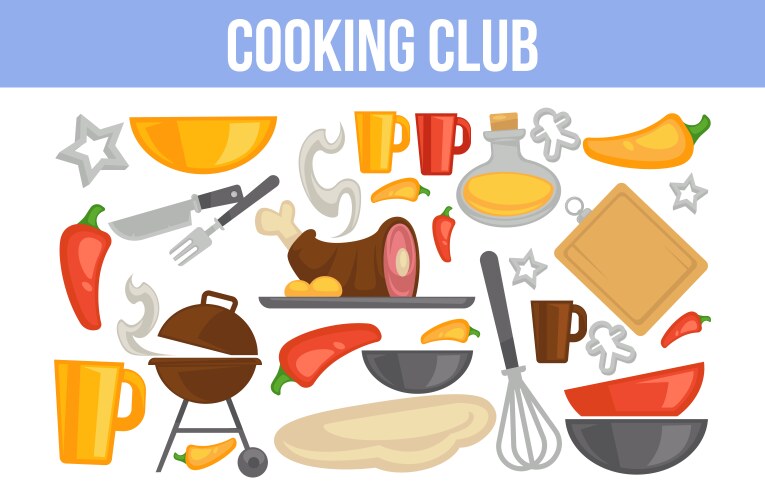 Kitchenware coloring book Royalty Free Vector Image