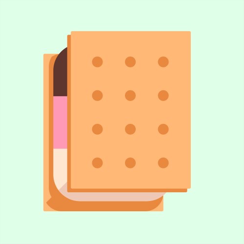 Ice cream flat design Royalty Free Vector Image