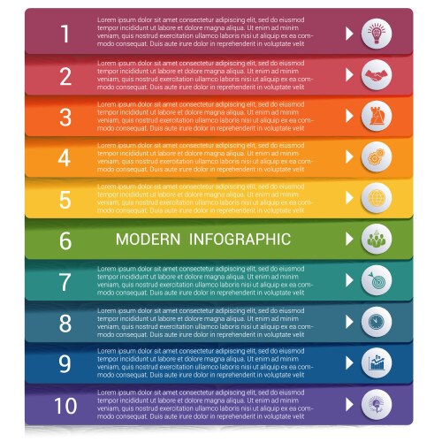 Strip infographics 10 Royalty Free Vector Image