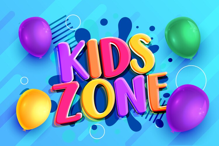 Kids fun club banner for children entertainment Vector Image